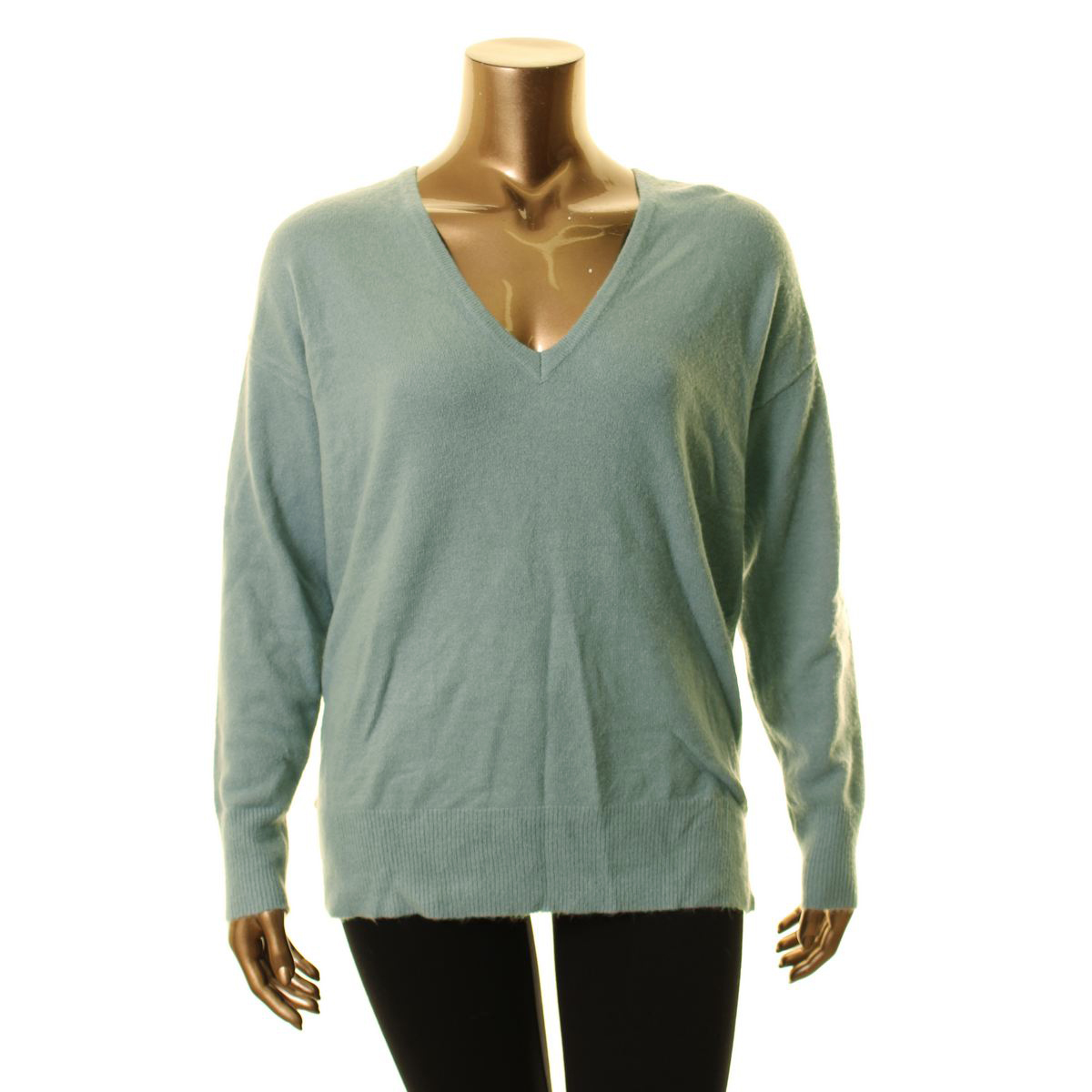 JOHN + JENN NEW Women's Drop Shoulder Pullover V-Neck Sweater Top TEDO | eBay