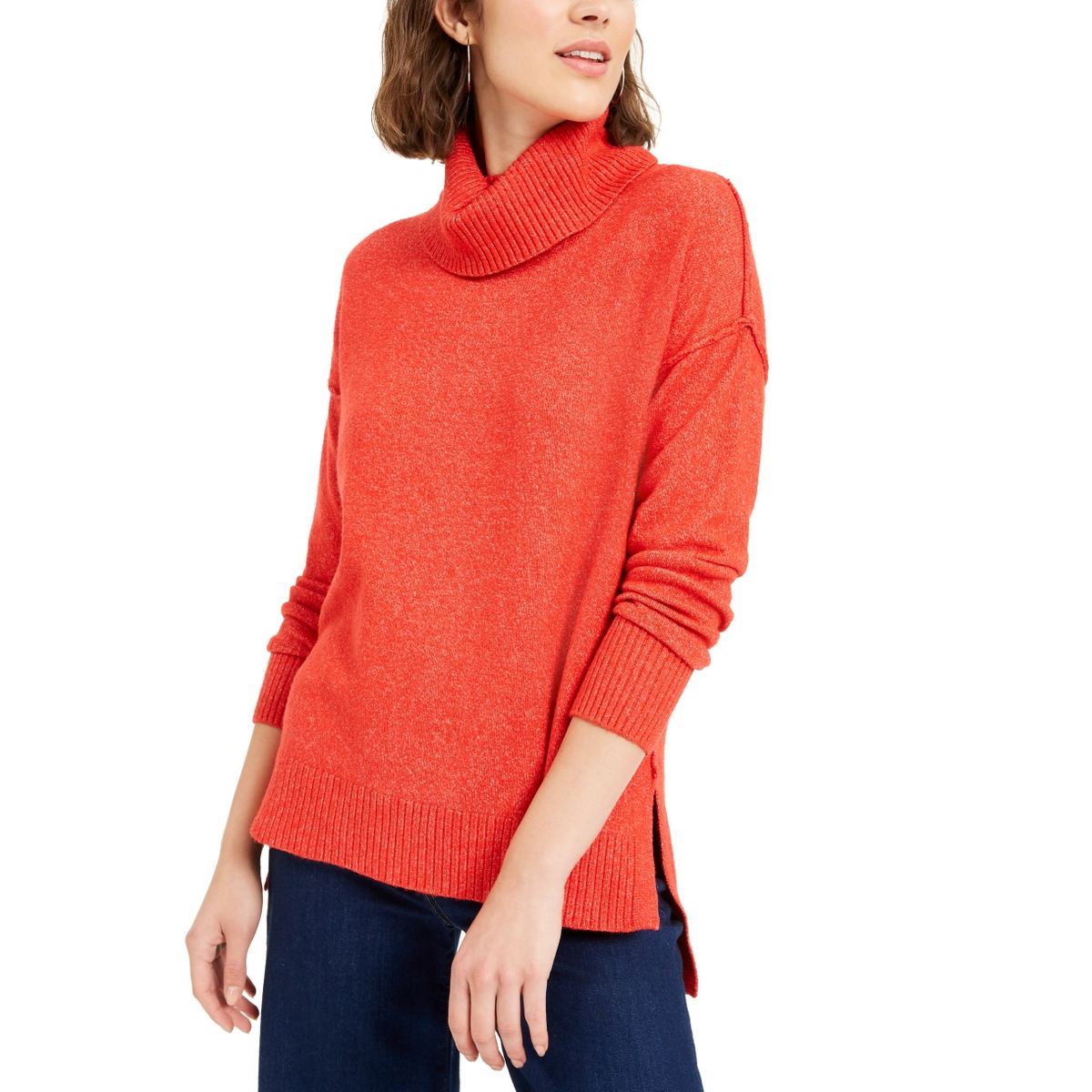 Bar III Womens Red Long Sleeve Turtle Neck Sweater Size 2xs for sale ...
