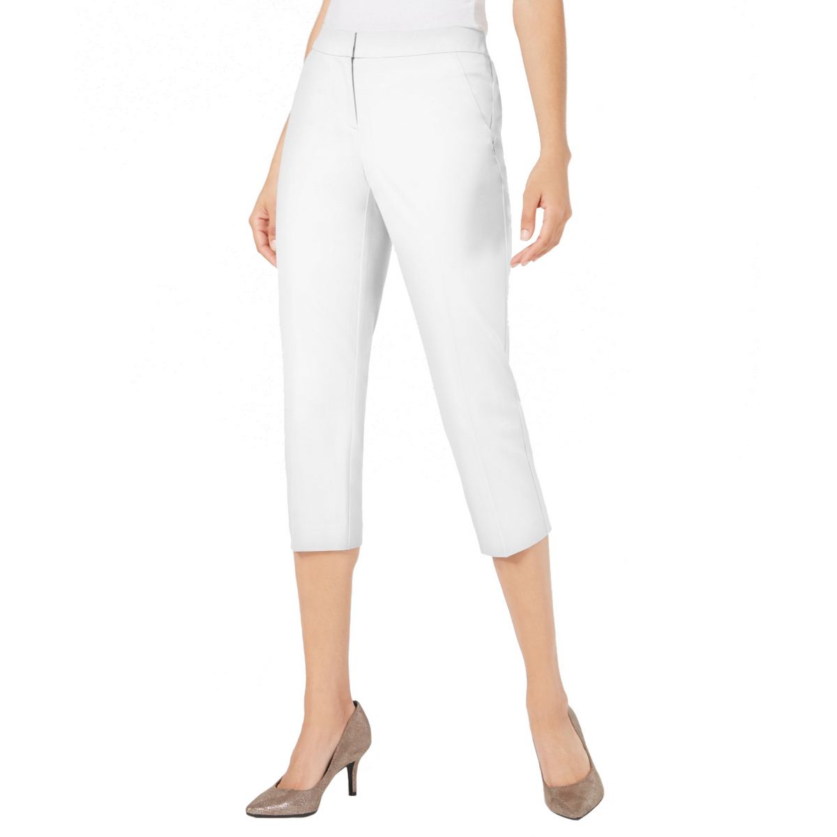 Alfani Comfort Waist Capri Pants Core Fashion Bright White Size 12 for ...